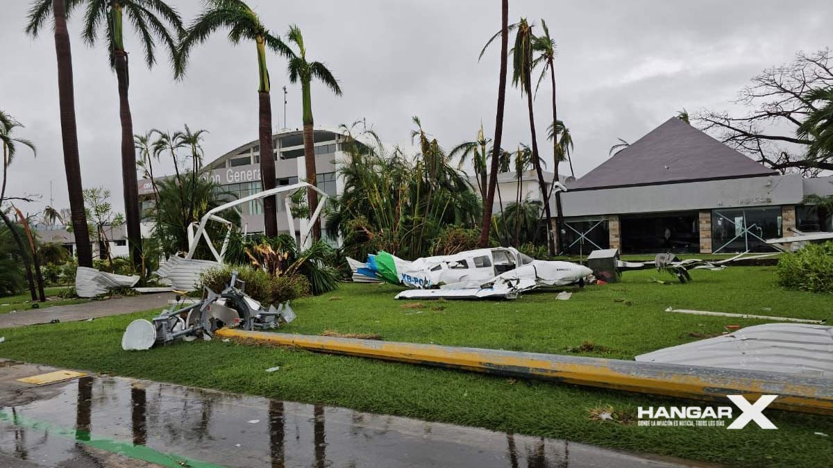 Aeropuerto de Acapulco devastado por el Huracán Otis | HANGAR X